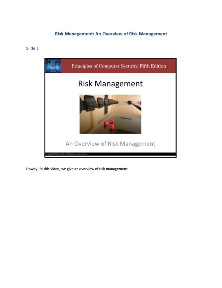 An Overview of Risk Management in Banking PDF - PDF Gate