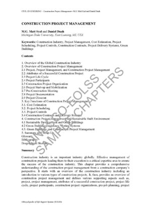 Introduction to Construction Project Management PDF - PDF Gate